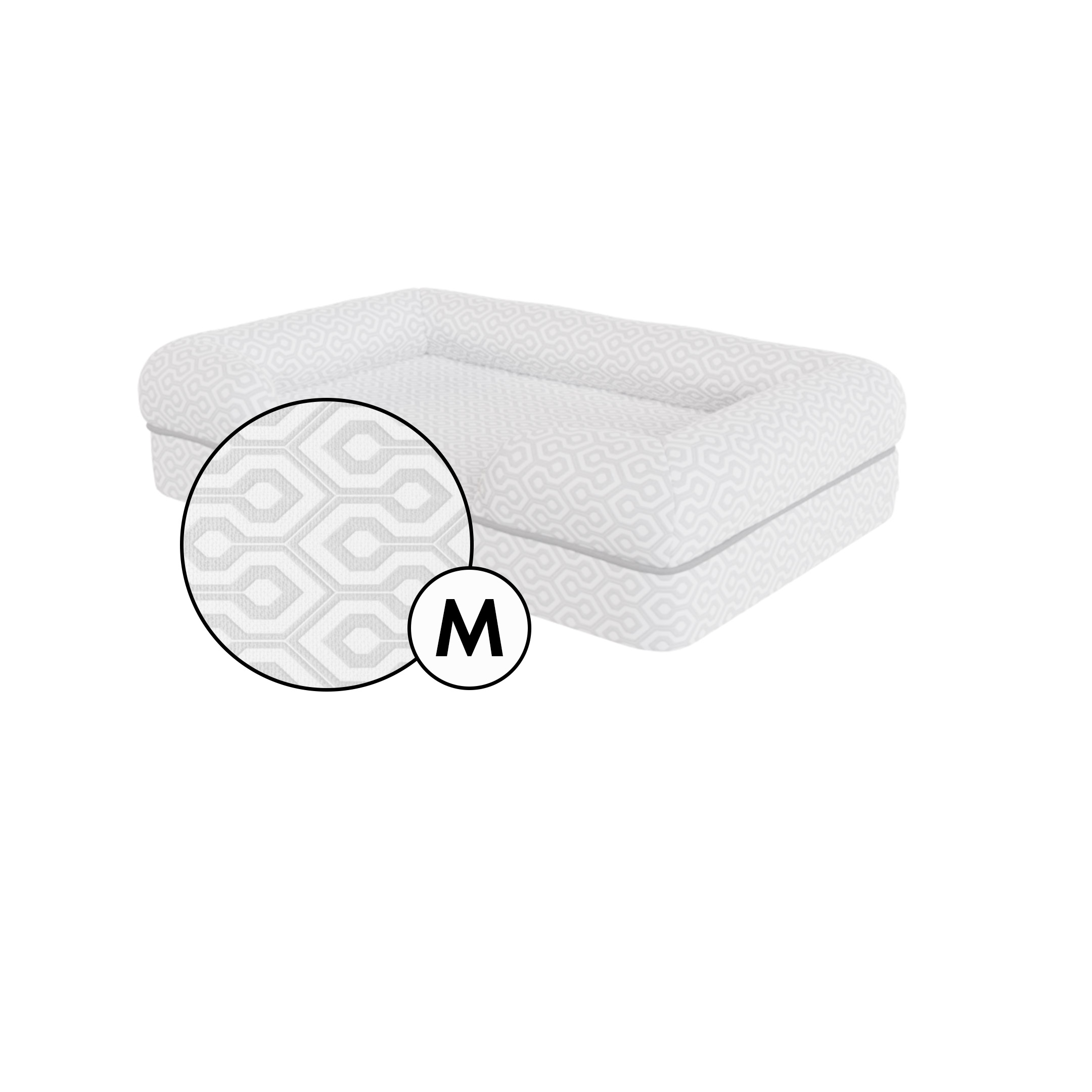 Bolster Dog Bed Cover Only Medium Honeycomb Slate Omlet bolster-dog-bed-cover-only-medium-honeycomb-slate-omlet