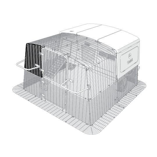 Eglu Pro Run Door Frame Top Left with Button Clip Assembly | Omlet