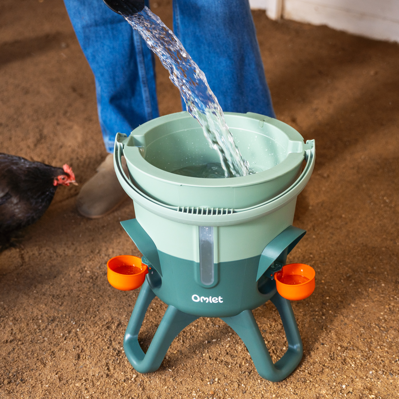 Insulated Stay Clean Chicken Drinker that keeps water fluid in the ...