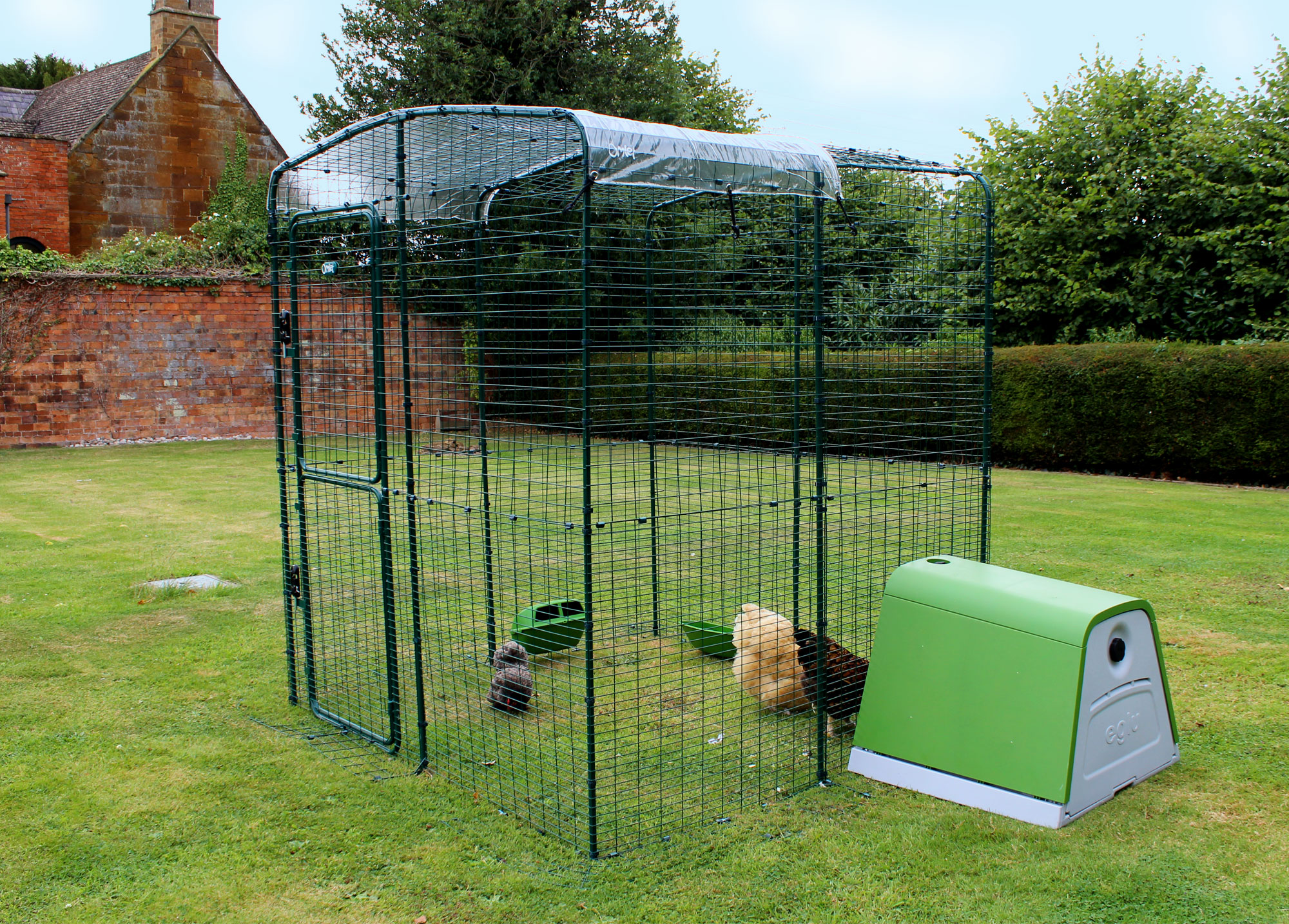 Clear Cover with Gutter Edge for Walk in Run – 2m - Twin Pack | Omlet