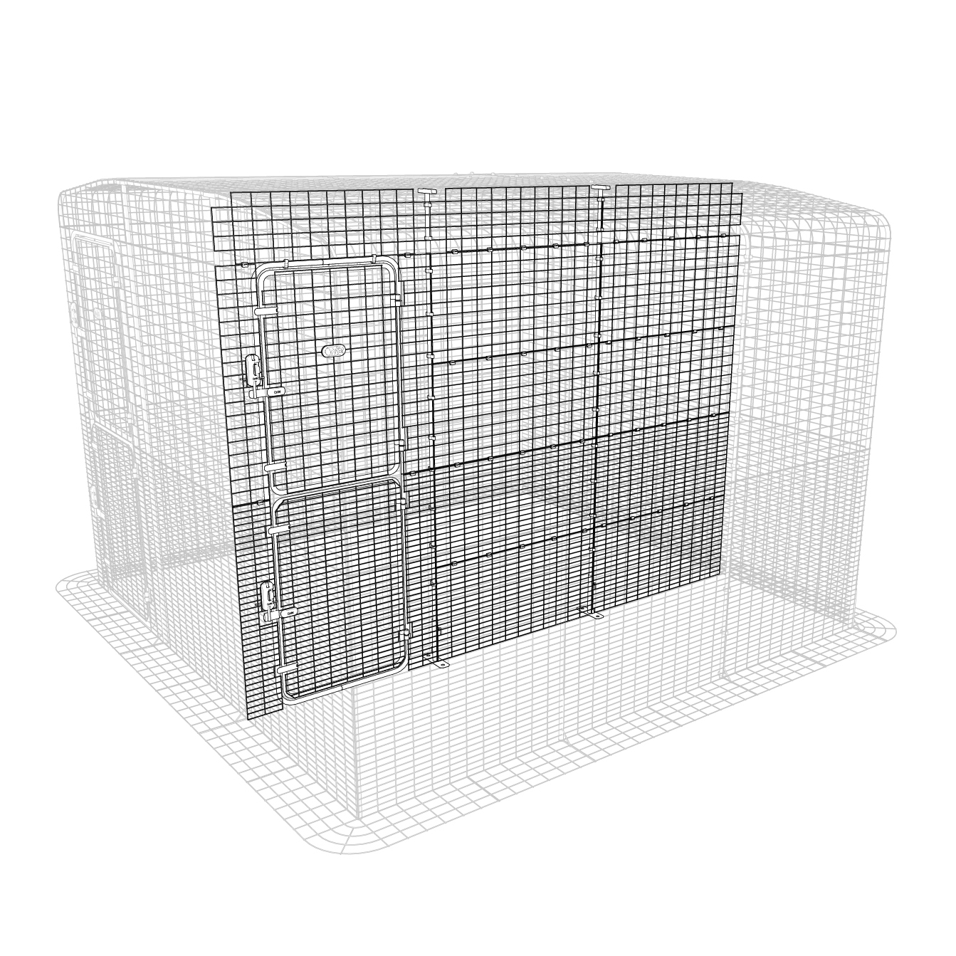 Outdoor Cat Run Partition High - 3 Panels | Omlet